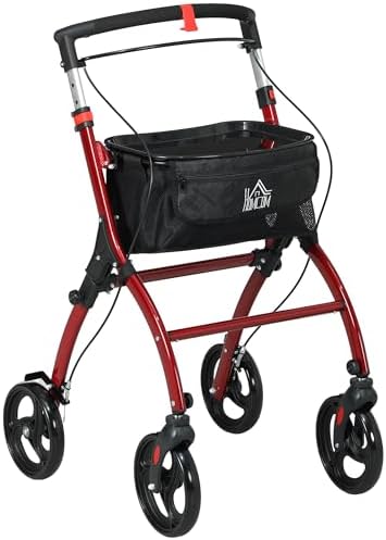 Amazon.com: HOMCOM Upright Walker for Seniors for Tall Men, Rollator ...