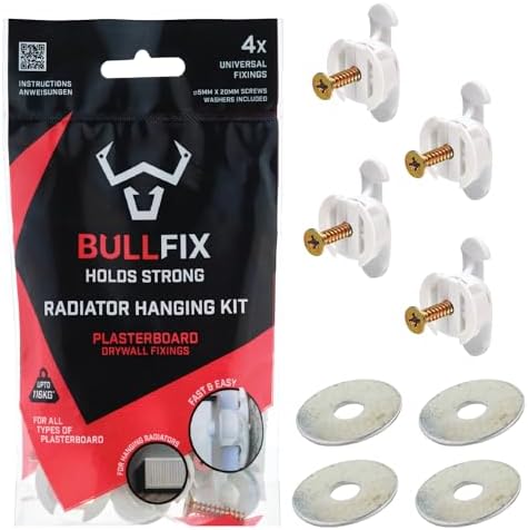 Bullfix Radiator Fixing Kit - Heavy Duty Plasterboard Fixings for ...