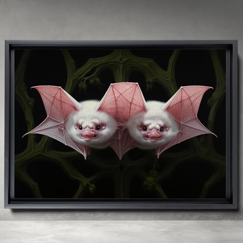 Amazon.com: Albino Fruit Bats, Dark Cottagecore Goth Print, Botanical ...