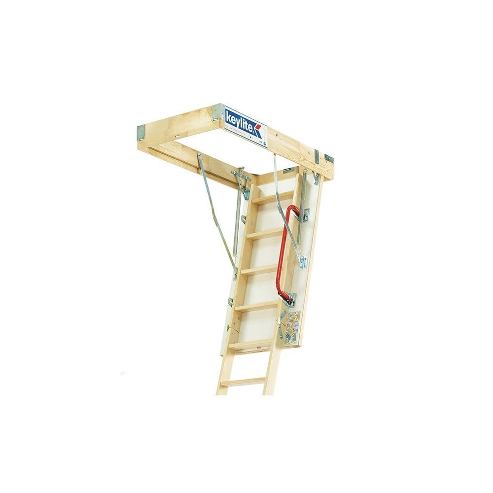 Keylite Timber Wooden Loft Ladder KYL02 550x1200x2.8m : Amazon.co.uk ...