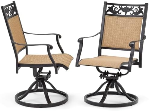 Amazon.com : Dali Swivel Rocker Chair, Cast Aluminum All-Weather ...