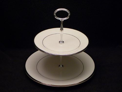 Amazon.com | Lenox Solitaire Hostess Tray 2 Tier: Serving Trays