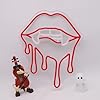 Vampire Fangs Neon Sign, Red Lips LED Light for Halloween Wall Decor ...