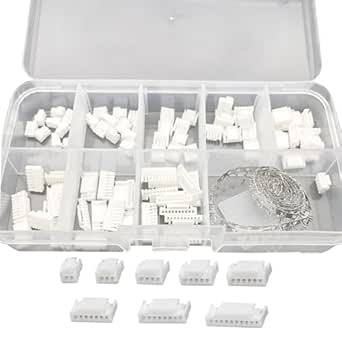JST GH - Kit de conector de 1,25 mm, 2/3/4/5/6/7/8/10 pines, 80 conectores de enchufe de carcasa ...