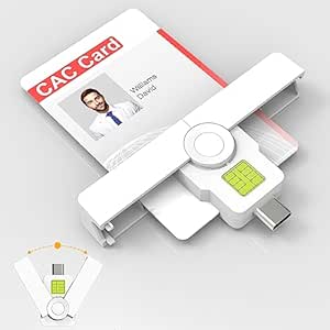 Type C Mini Foldable CAC Card Reader Military, Smart Card Reader DOD ...