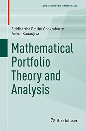 Buy Mathematical Portfolio Theory and Analysis Book Online at Low ...
