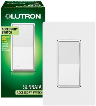 Lutron Sunnata On/Off Accessory Switch with Wallplate, only for use ...