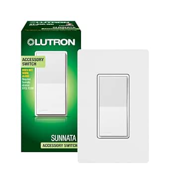 Lutron Sunnata On/Off Accessory Switch with Wallplate, only for use ...
