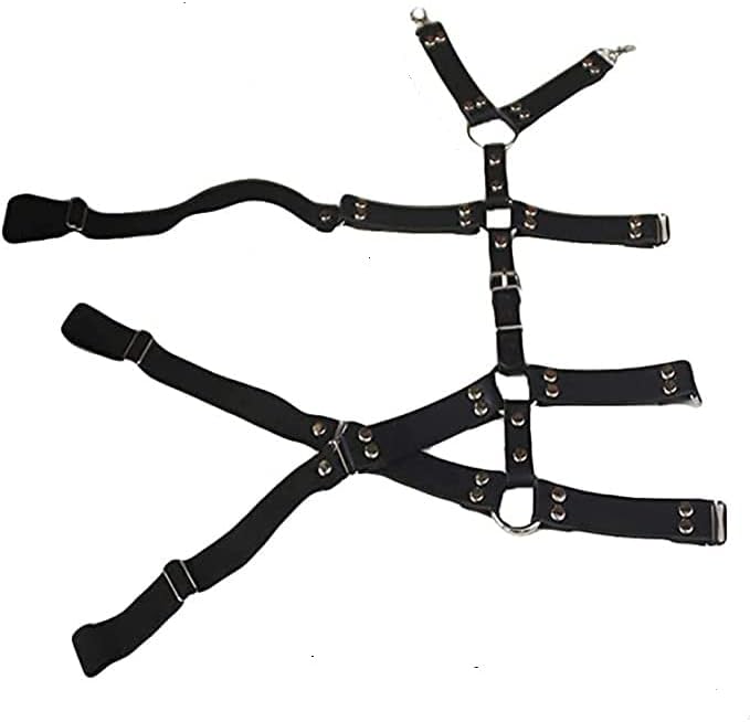 Amazon.com: Women's Leather Leg Harness Garter Belt Adjustable Waist ...