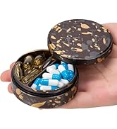Amazon.com: Small Daily Pill Box - Portable Waterproof Metal Pill Case ...