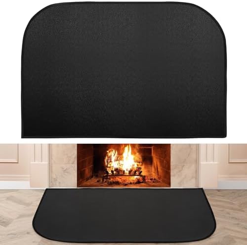 Amazon.com: Fireplace Rugs Fire Resistant - 24 X 36Inch Half Round Fire ...