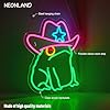 Cowboy Toad Neon Sign Frog Neon Light Cowboy LED USB Powered Dimmable ...