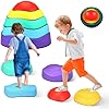 Stepping Stones for Kids, 5 PCS Multicoloured Stackable Balance Blocks ...