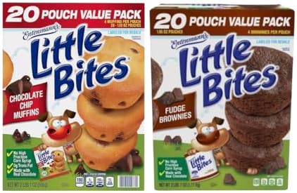 Amazon.com: Little Bites Chocolate Chip Mini Muffins, 20 Packs, 33 oz ...