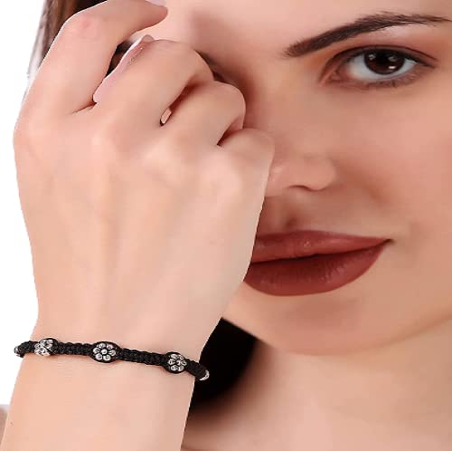 Buy Ringzanio Zinnias flower Black Thread with steel Silver colour ...