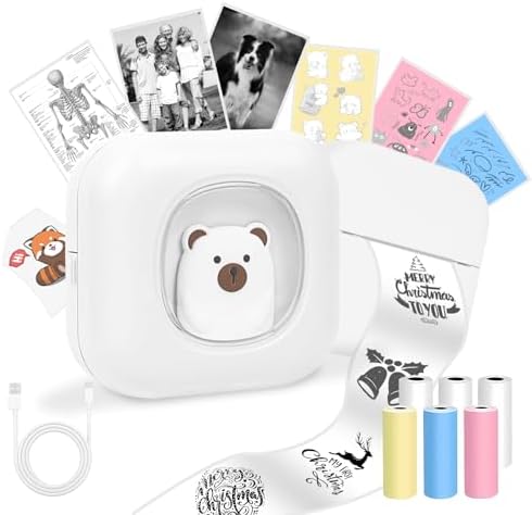 Amazon.com: Mini Sticker Printer, Inkless Phone Printer, Portable ...