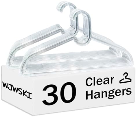 Amazon.com: Plastic Hangers Clothes Hangers Coat Hangers Space Saving ...