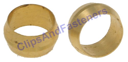AMZ Clips And Fasteners 25 Brass Compression Fitting Sleeves 3/8 ...