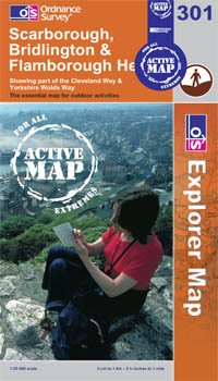 Scarborough, Bridlington & Flamborough Head OS Explorer Map Active 301 ...