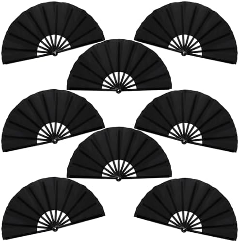 Amazon.com: MANCHAP 4 PCS 13 Inch Large Folding Hand Fan, Chinese Kung ...