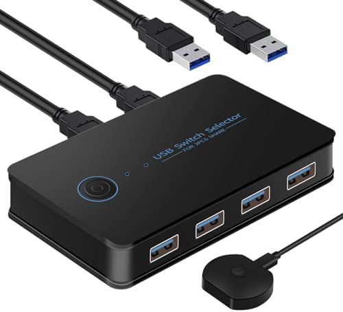 Amazon.com: UGREEN USB Switch Selector 2 Computers Sharing 4 USB ...