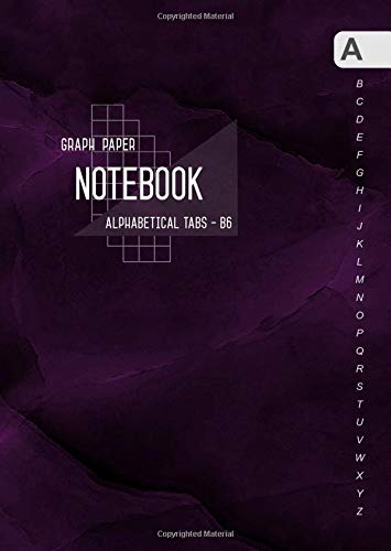Amazon.com: Graph Paper Notebook Alphabetical Tabs B6: Small Journal ...
