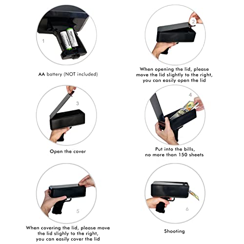 Scratch Lover Gun (Black) with 100 x 100 Dollars Banknotes Scratch ( to ...