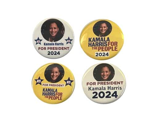 Amazon.com: Kamala Harris for President pins - Set of 4 buttons (2.25 ...