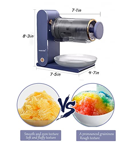 Snow Cone Machine Electric – Shaved Ice Maker Rechargeable, Table-Top ...