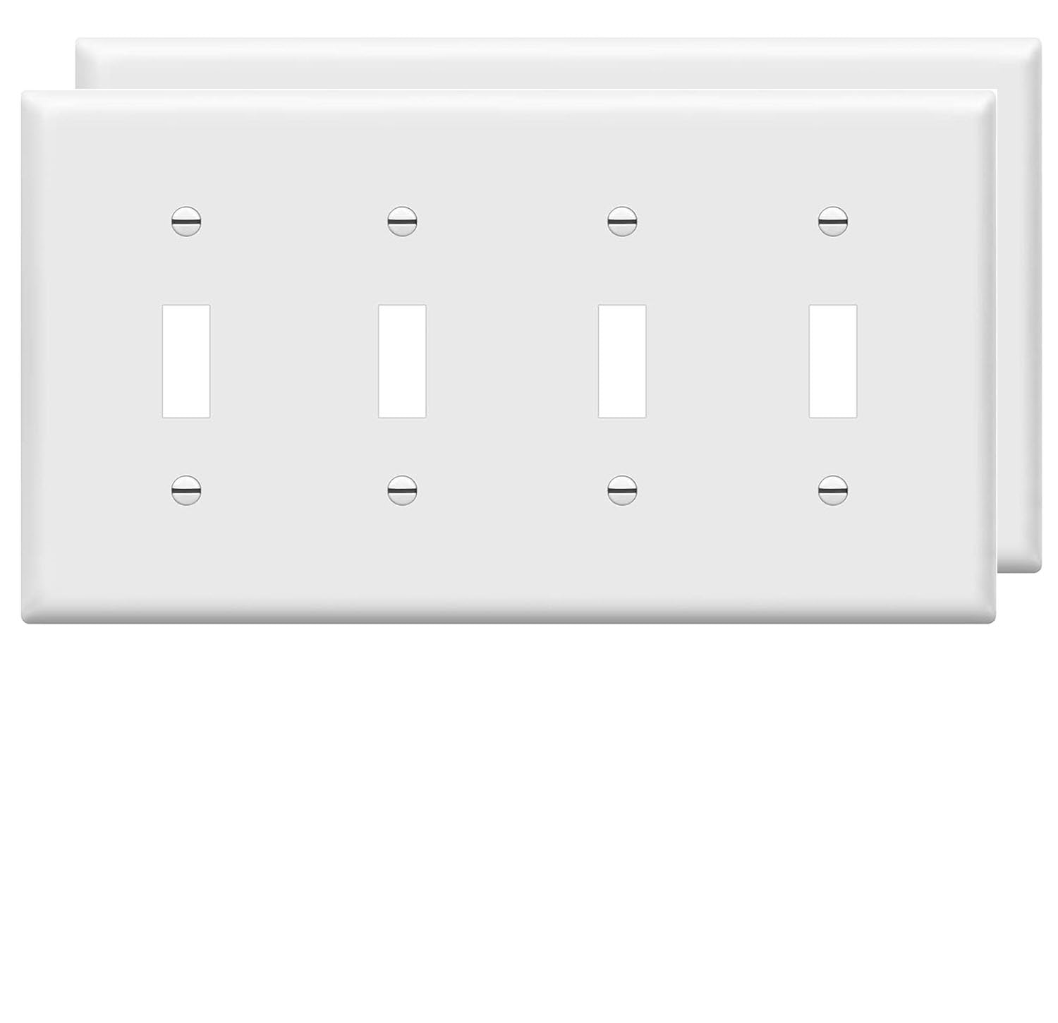 Toggle Light Switch Cover Plate Quadruple Decor Wall Plate 4-Gang ...