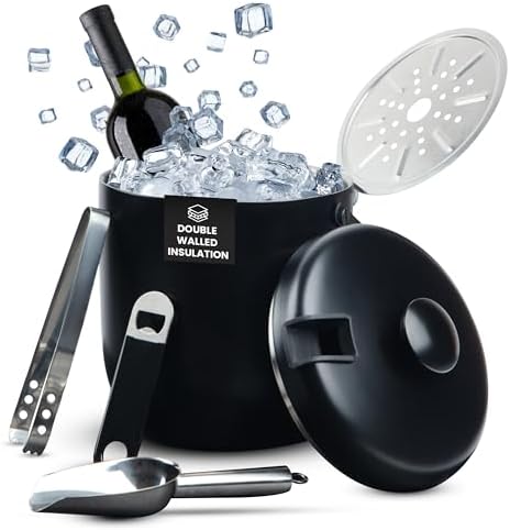 Amazon.com: 4l Double Insulated Ice Bucket With Lid, Ice Buckets ...