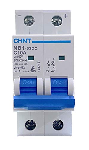 Chint DC MCB 2Pole, 10A, C Curve 500V 6kA : Amazon.in: Industrial ...
