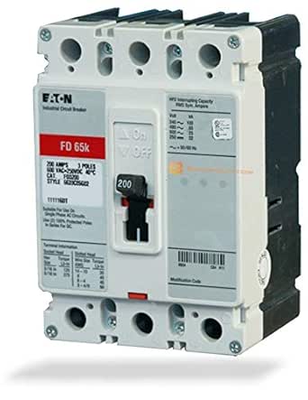New Cutler-Hammer Eaton FD3020 Circuit Breaker 3 Pole 20A 600V FD Frame ...
