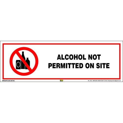 Mr. Safe - Alcohol Not Permitted On Site Sign Hard Plastic Lamination ...
