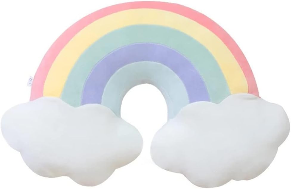 Amazon.com: JIANEEXSQ Cloud Rainbow Shaped Pillow Home Decorative ...