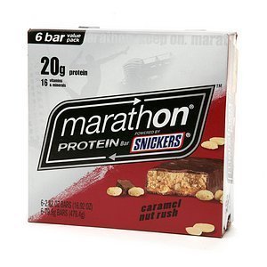 Amazon.com : Marathon Protein Bar Caramel Nut Rush 6-2.82 Oz Bars (4 ...
