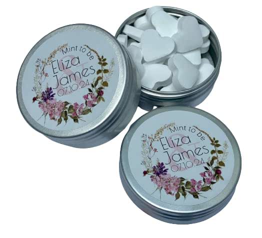 Personalised Mint Heart Wedding Favour Idea - Mint To Be Favor -MINTS ...