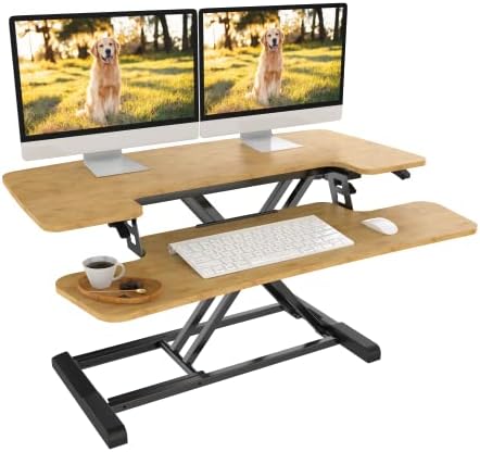 FLEXISPOT Standing Desk Converter - 35 Inch Height Adjustable Standing ...