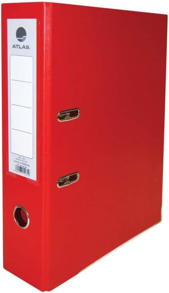 Atlas Box File 7.5cm Plastic Pack of 30 Files 10X10X10CM Red : Buy ...
