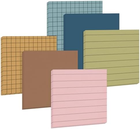 Amazon.com : Whaline 300 Sheet Boho Sticky Notes Lined Self Adhesive ...