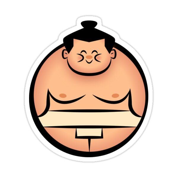 Amazon.com - Little Sumo Sticker Decal for Wall, Laptop, Cell, Truck ...
