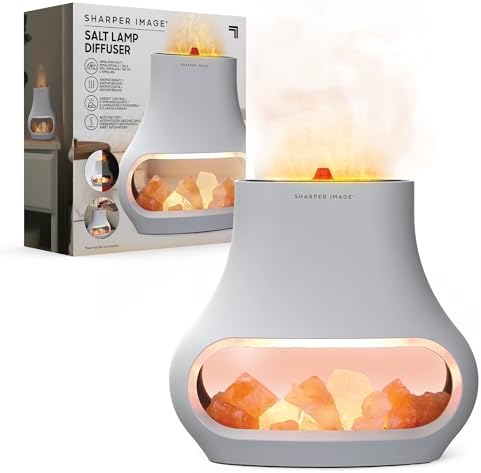 Sharper Image Himalayan Salt Lamp Diffuser - Aroma Lamp with Real Salt ...