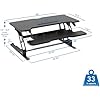 Amazon.com: Mount-It! Height Adjustable Standing Desk Converter, 38 ...