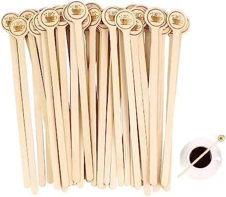 Amazon.com: 100 Pack Coffee Stirrers Disposable Wooden Coffee Stir ...