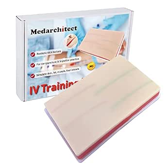 Venipunktur IV injektion träningsdyna modell med 4 vener imbedded och 3 ...