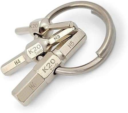 Amazon.com: K20 TOOLS - Bike Tool Keychain with Allen Hex Key Wrench ...