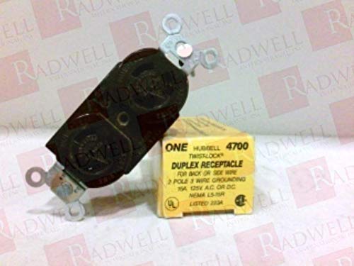 HUBBELL HBL4700-BLACK Receptacle Duplex 15AMP 125V 2P 3WIRE L5-15R ...