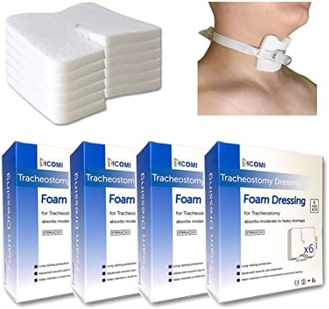 Amazon.com: Ticomi Tracheostomy Dressing Pad (24 Pcs),Thicken Sponges ...