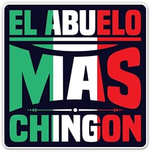 Amazon.com: El Abuelo Mas Chingon Stickers - 2 Pack - Waterproof Vinyl ...