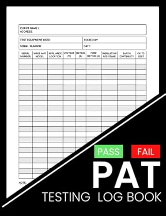 Pat Testing Log Book: Portable Appliance Test Register , Record More ...